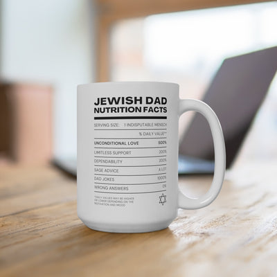 Jewish Dad Nutrition Facts Ceramic Mug – Shop Israel